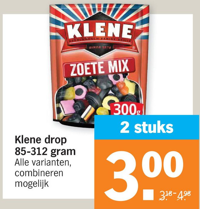 Klene drop aanbieding bij Albert Heijn