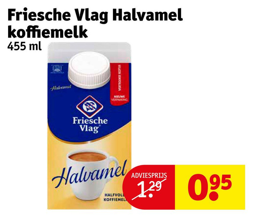 Friesche Vlag Halvamel koffiemelk aanbieding bij Kruidvat