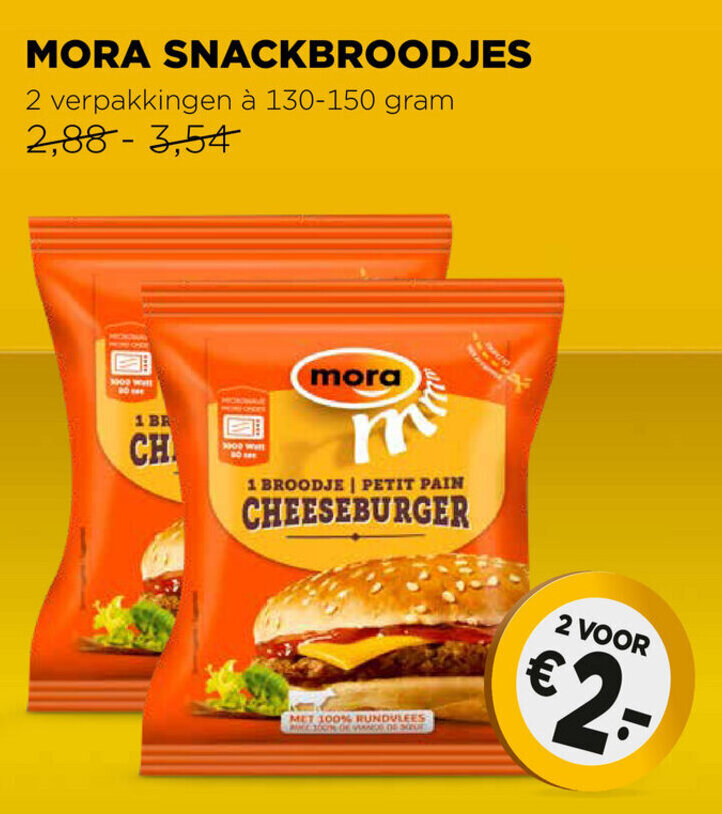 Mora Snackbroodjes 130-150 gram aanbieding bij Jumbo