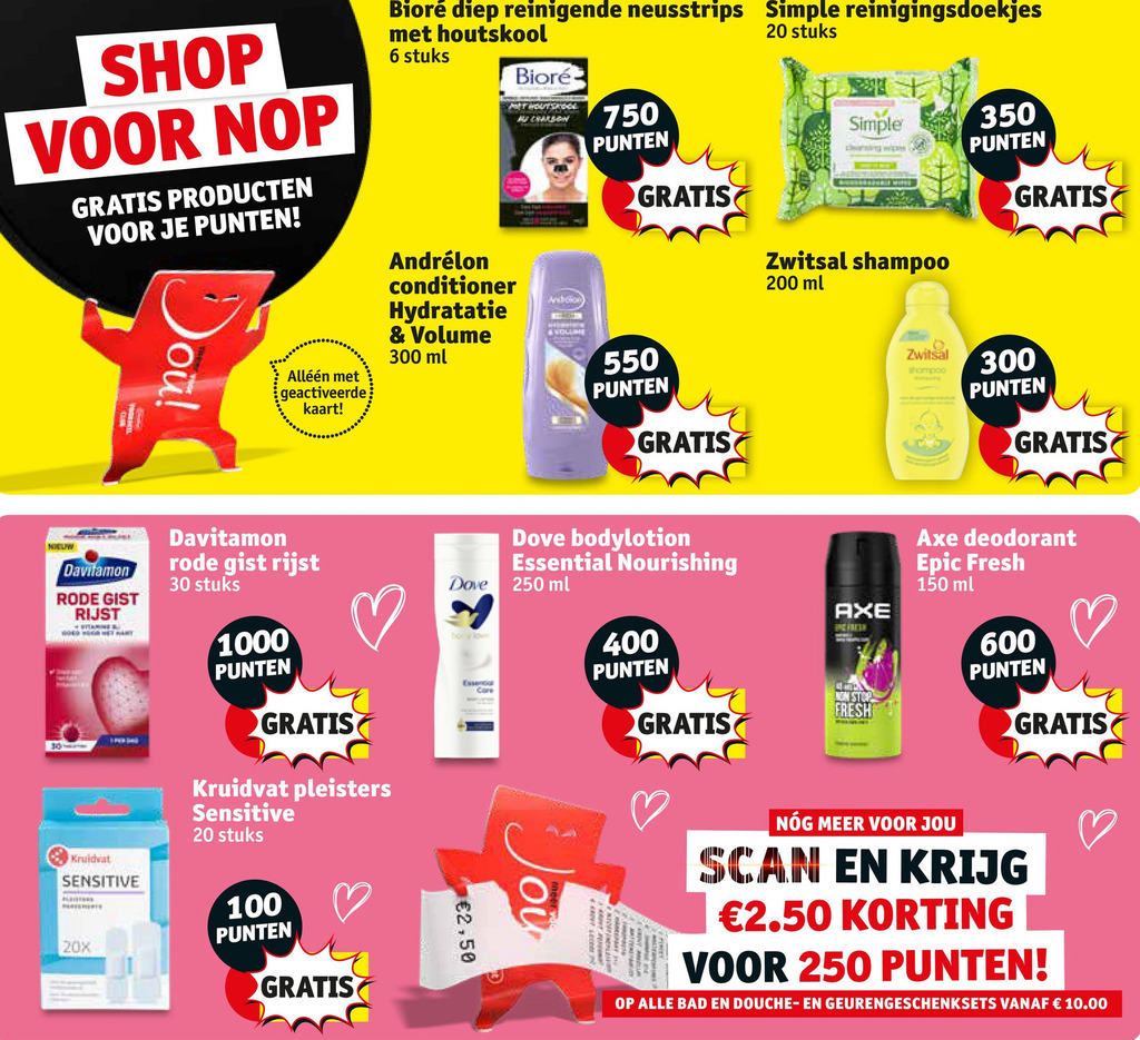 GRATIS PRODUCTEN VOOR JE PUNTEN! aanbieding bij Kruidvat