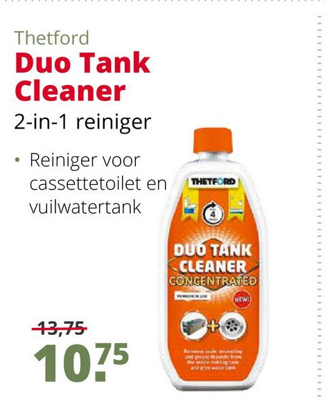 Duo Tank Cleaner 2-in-1 reiniger aanbieding bij Teun