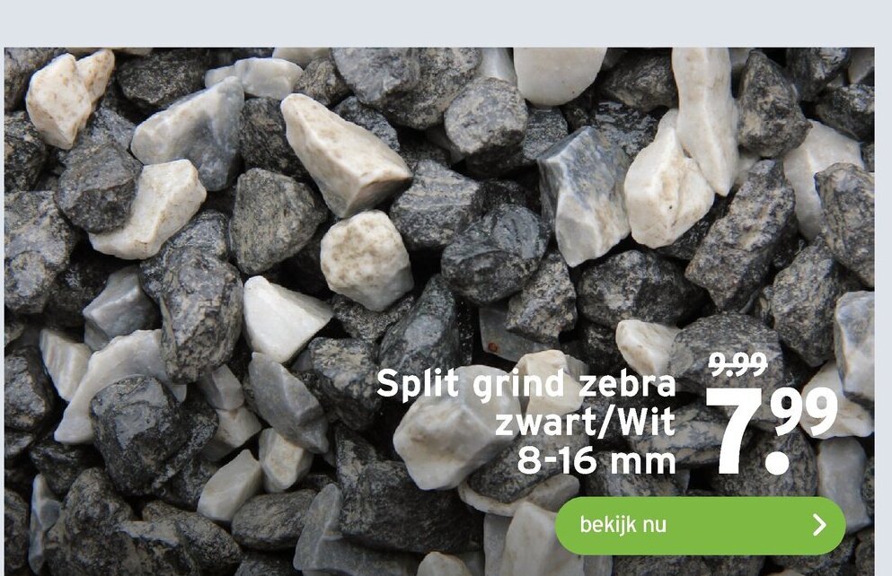 Split grind zebra zwart/wit aanbieding bij GAMMA