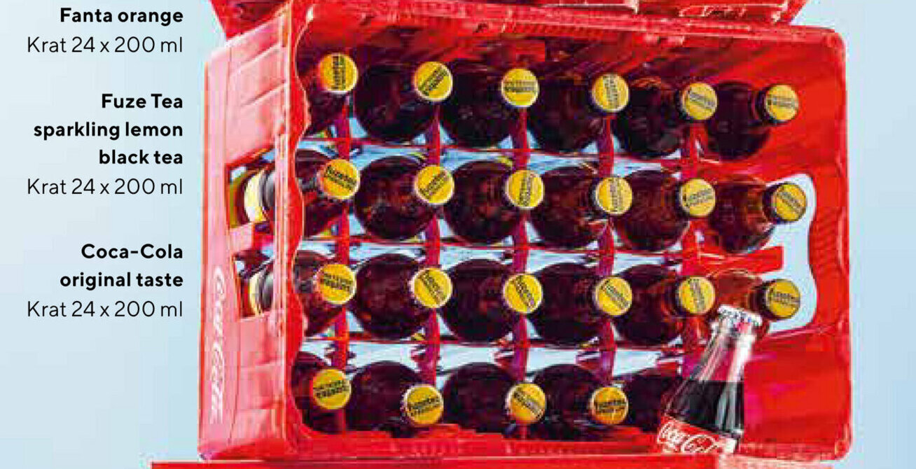 Fuze tea sparkling lemon black tea 24 x 200ml aanbieding bij Jumbo