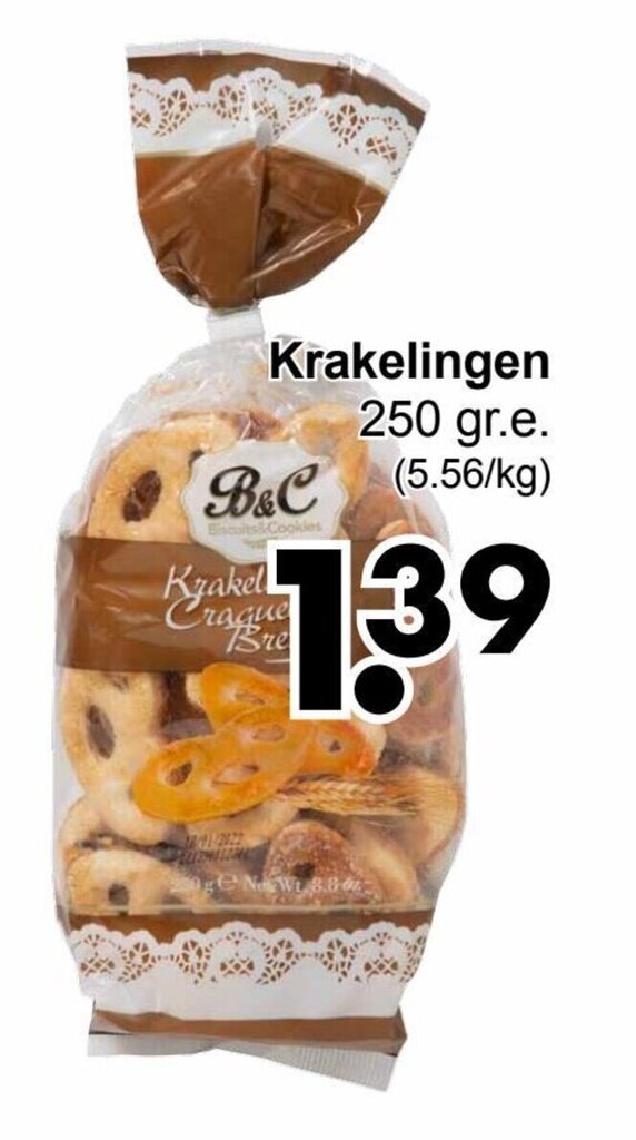 Krakelingen 250g aanbieding bij Wibra