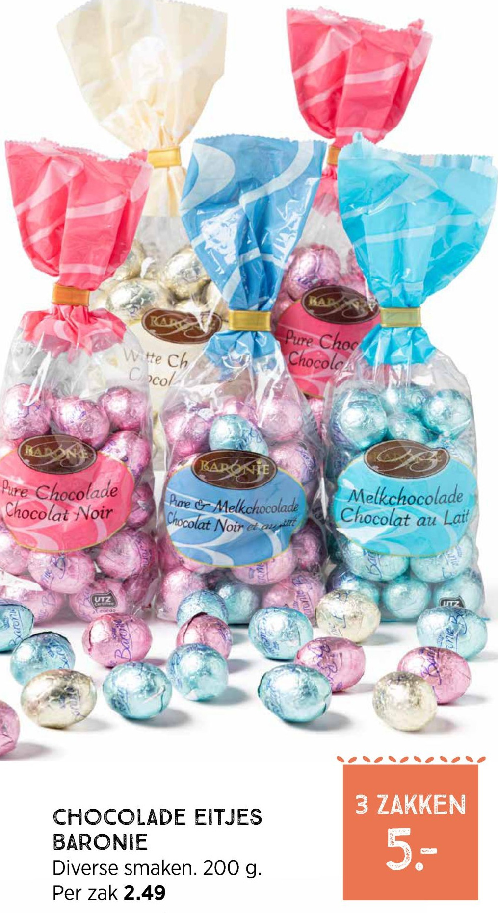 Chocolade Eitjes Baronie 200g aanbieding bij Xenos