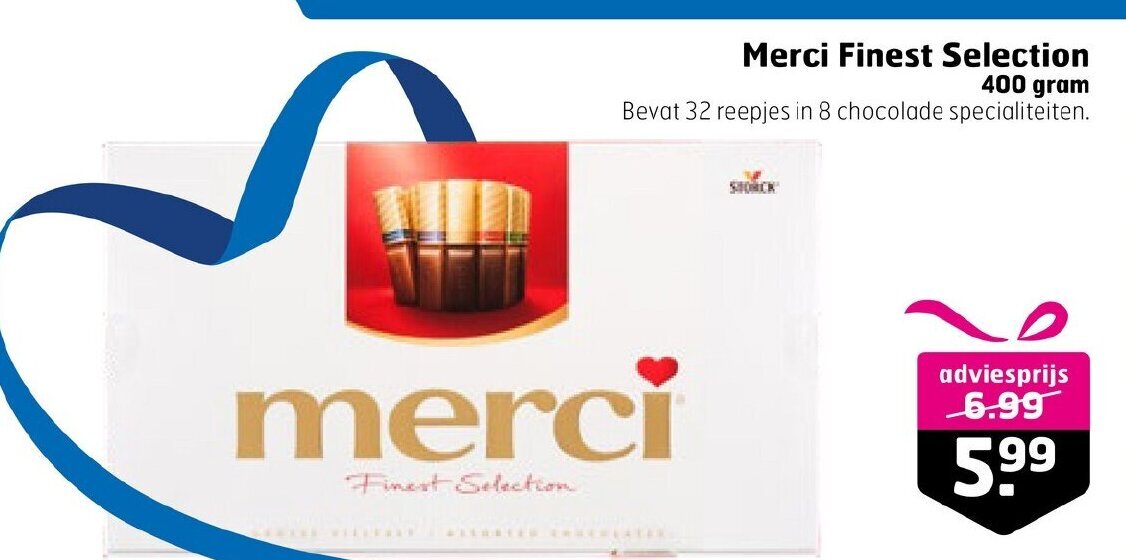 Merci finest selection 400g aanbieding bij Trekpleister