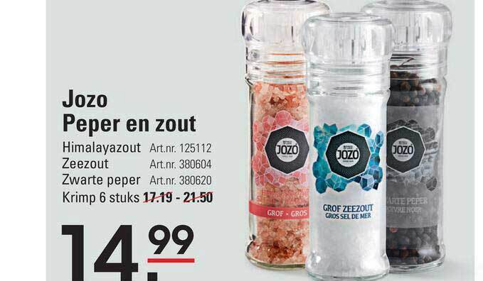 Jozo Peper En Zout aanbieding bij Sligro