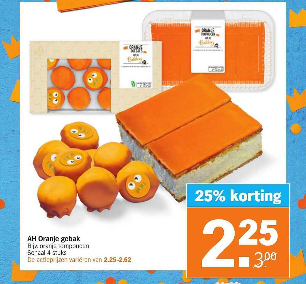 AH Oranje Gebak aanbieding bij Albert Heijn