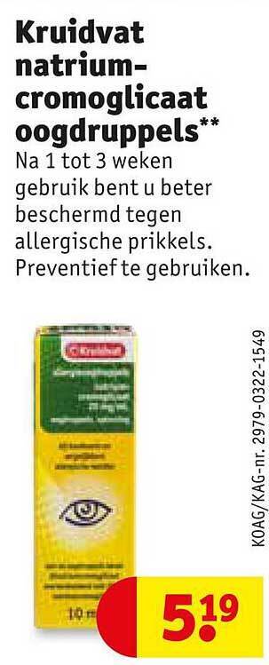Kruidvat Natrium Cromoglicaat Oogdruppels aanbieding bij Kruidvat