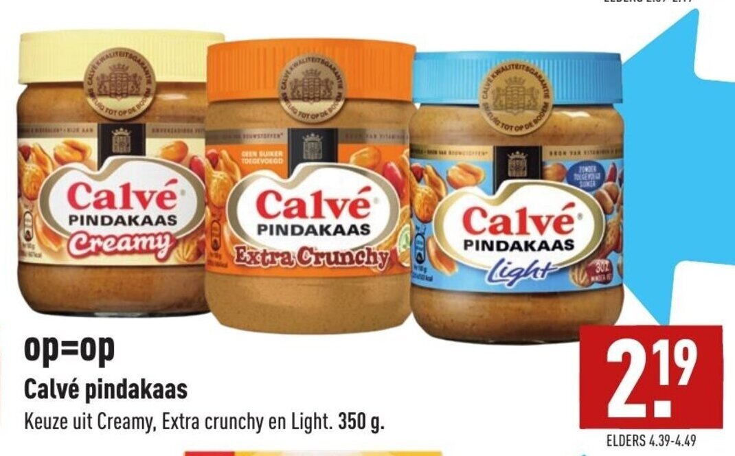 Calve pindakaas 350g aanbieding bij ALDI
