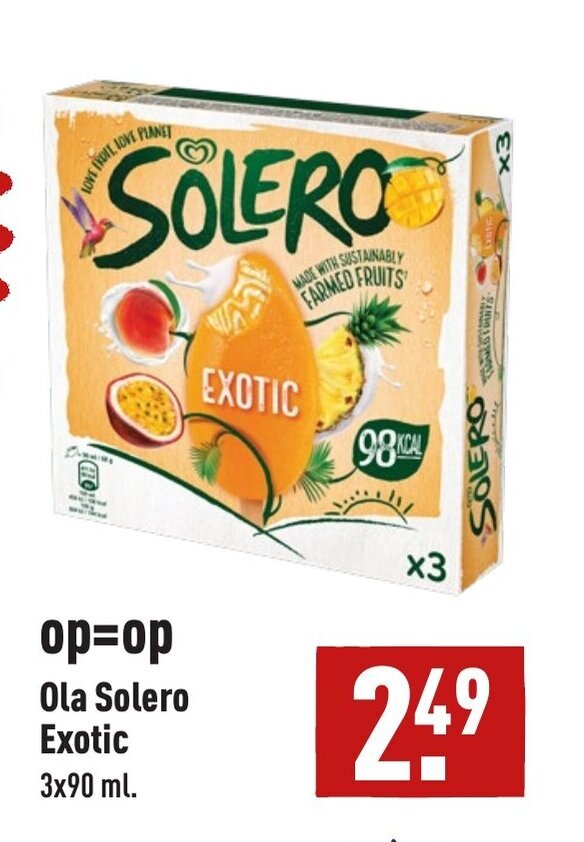 Ola Solero Exotic 3x90 ml aanbieding bij ALDI