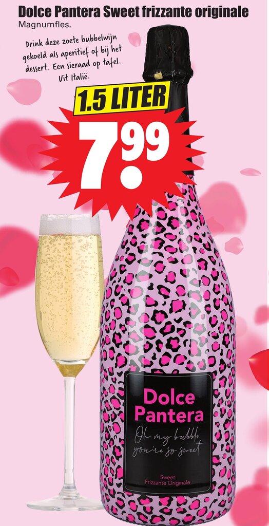 Dolce Pantera Sweet frizzante originale 1.5 liter aanbieding bij Dirk