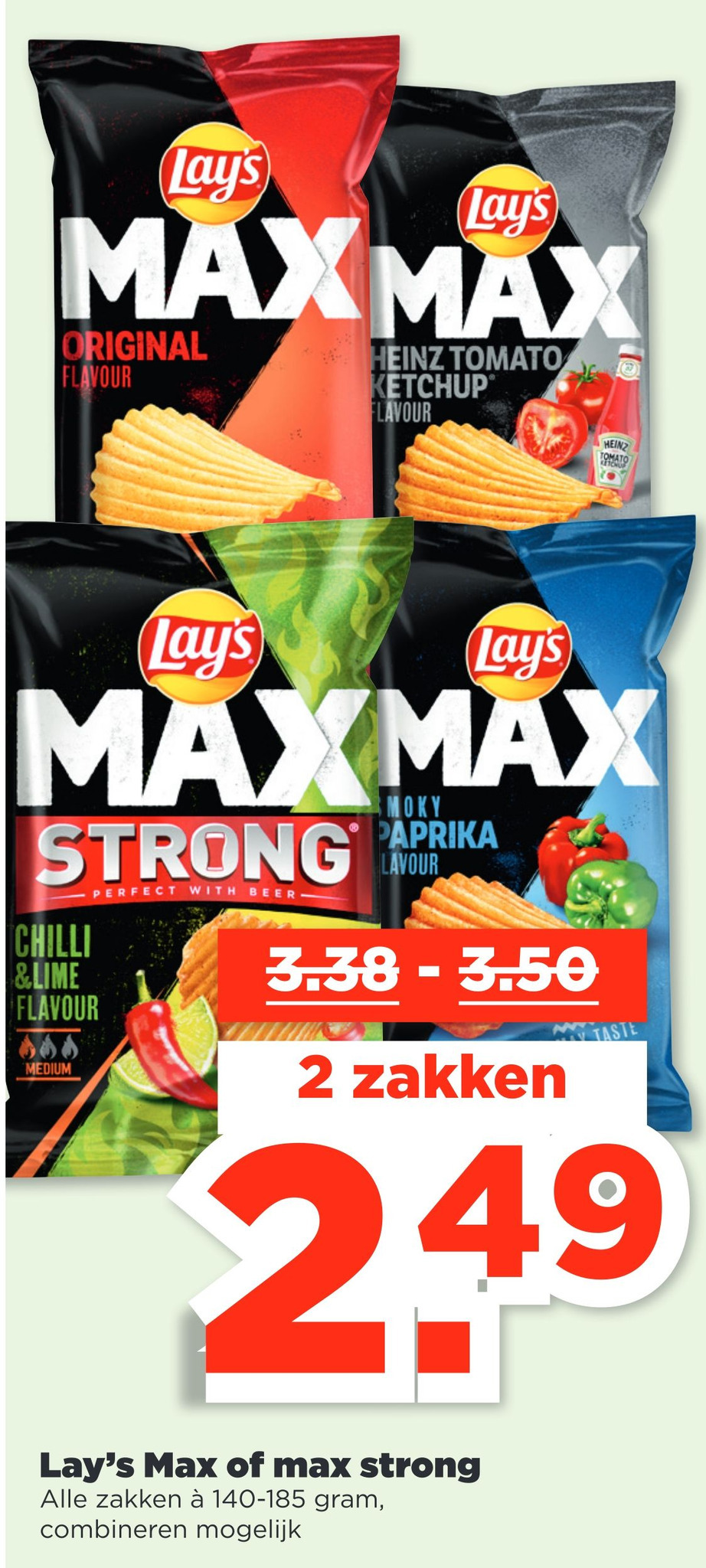 Lay's Max of max strong aanbieding bij PLUS