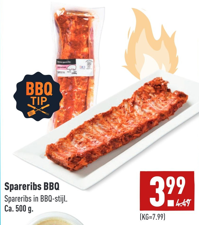 Spareribs BBQ aanbieding bij ALDI