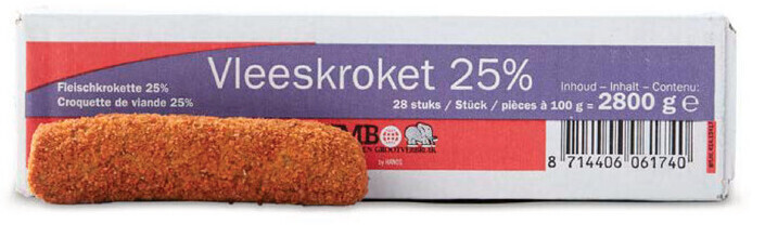 Jumbo Vleeskroketten 25% 28 stuks - 100 gram aanbieding bij HANOS
