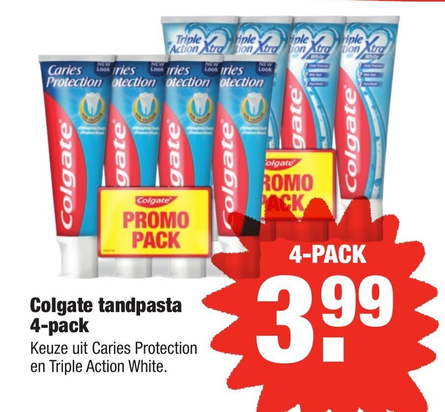 Colgate tandpasta 4-pack aanbieding bij ALDI