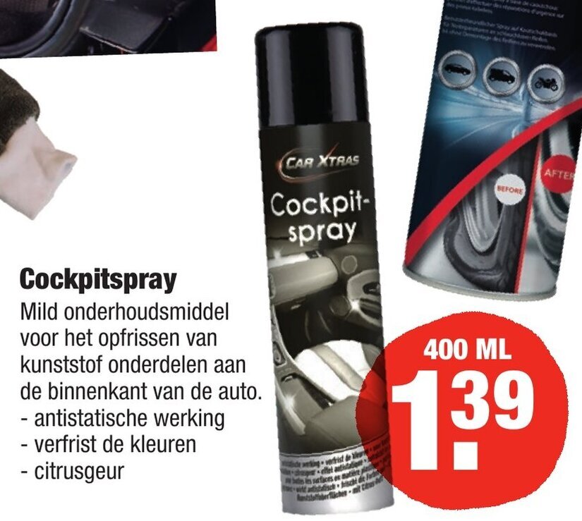 Car XTRAS Cockpitspray 400ml aanbieding bij ALDI