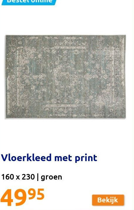 Vloerkleed met print aanbieding bij Action