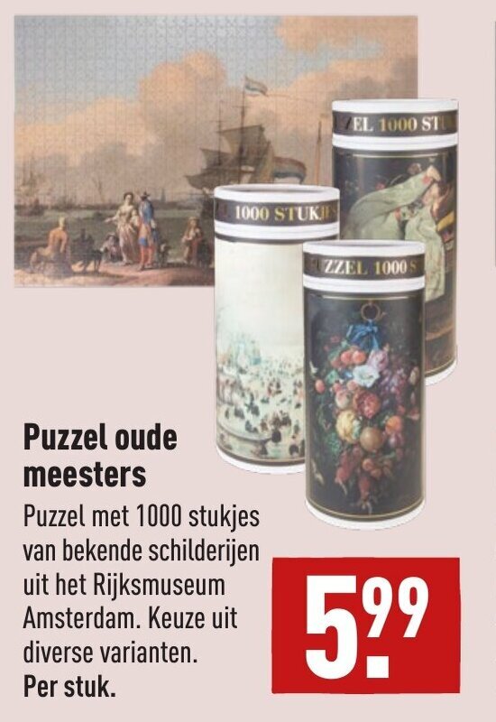 Puzzel oude meesters aanbieding bij ALDI
