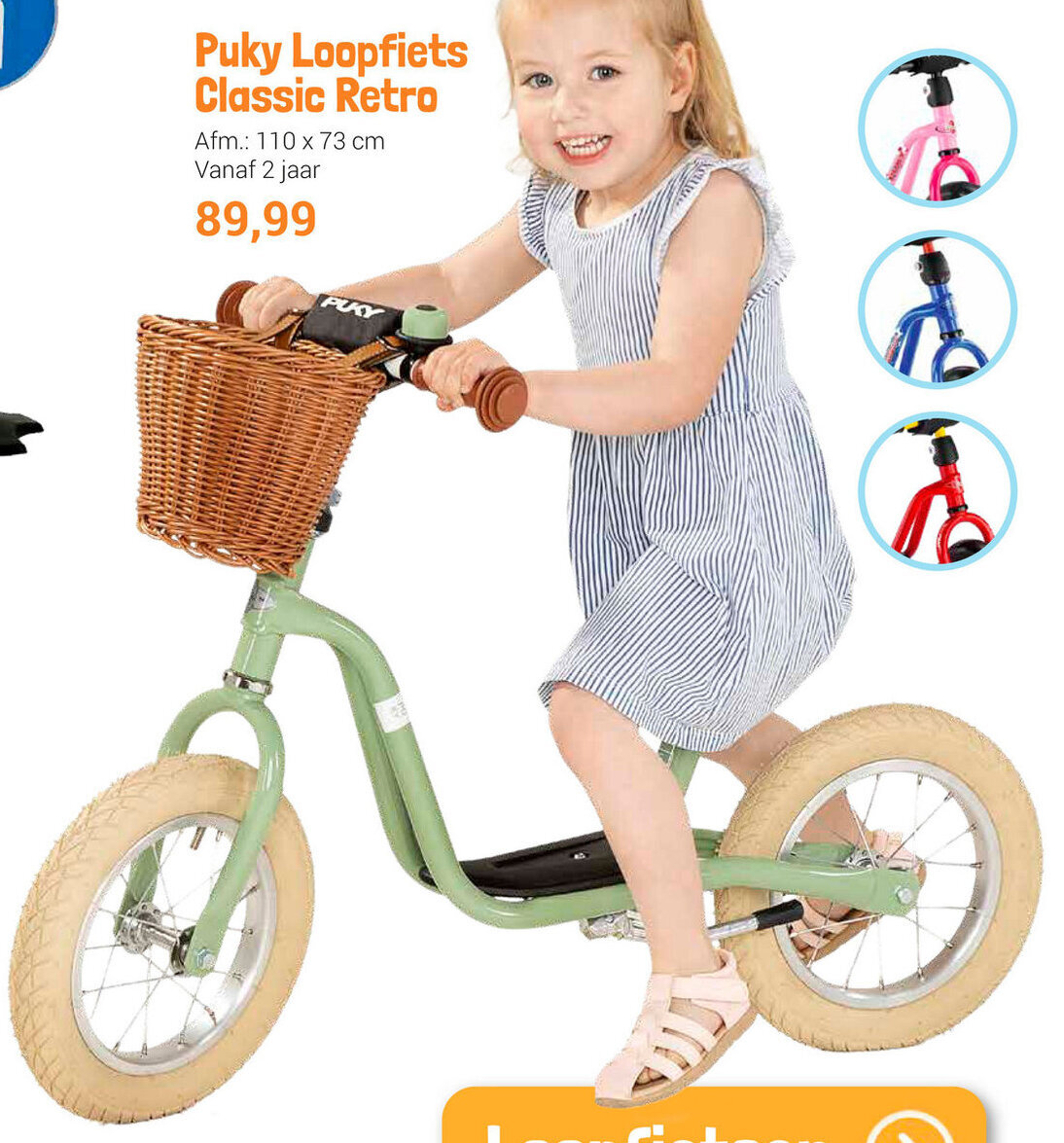 Puky loopfiets classic retro aanbieding bij Lobbes