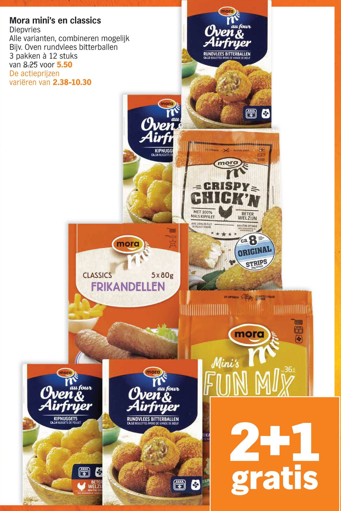 Mora mini's en classics aanbieding bij Albert Heijn