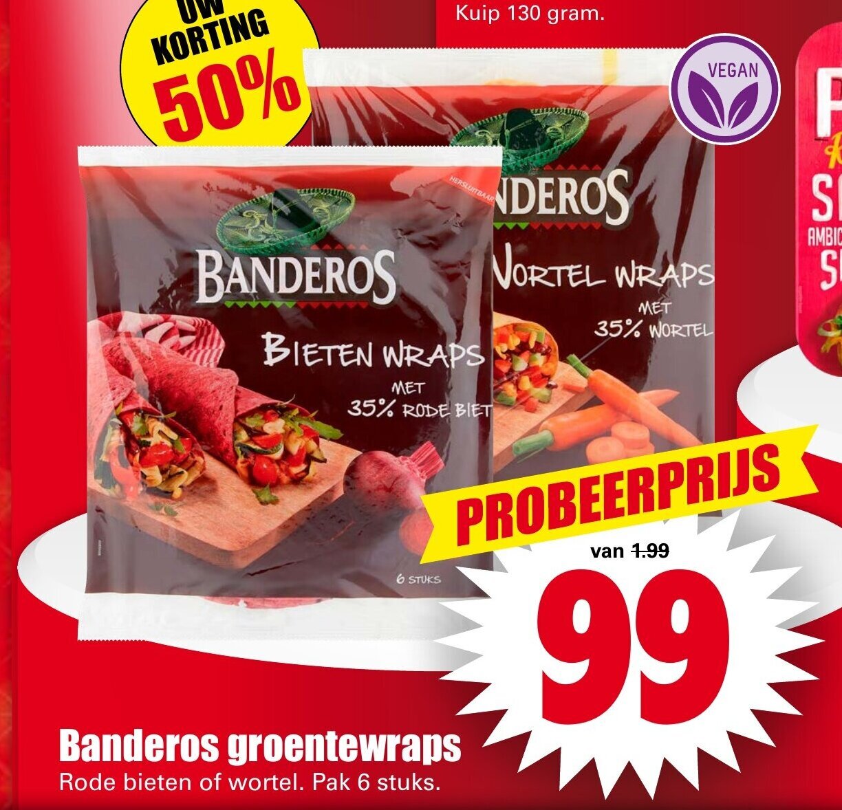 Banderos groentewraps 6 stuks aanbieding bij Dirk