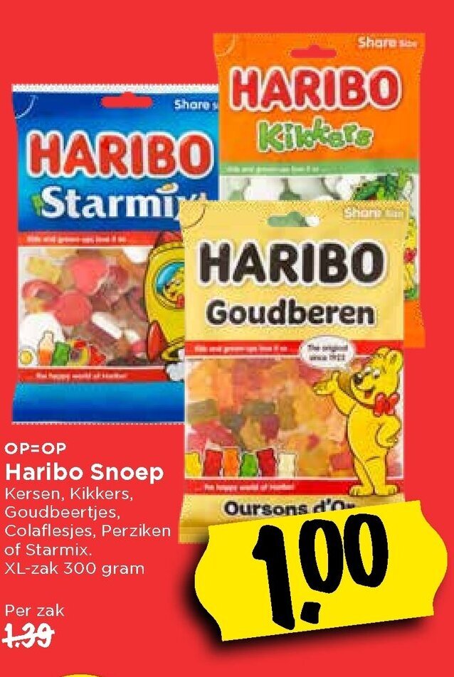 Haribo Snoep 300g aanbieding bij Vomar