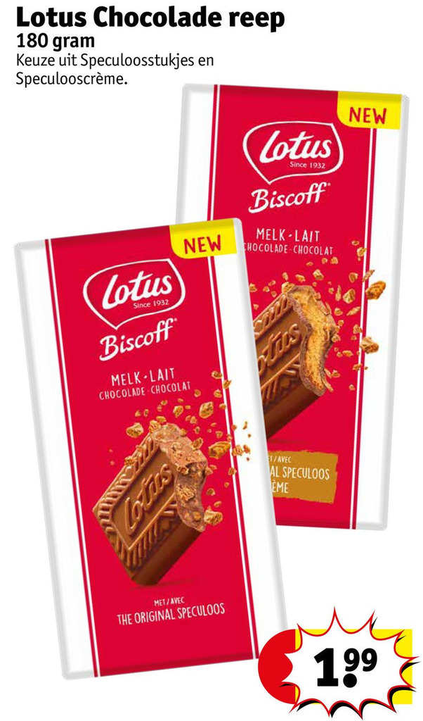 Lotus Chocolade reep aanbieding bij Kruidvat