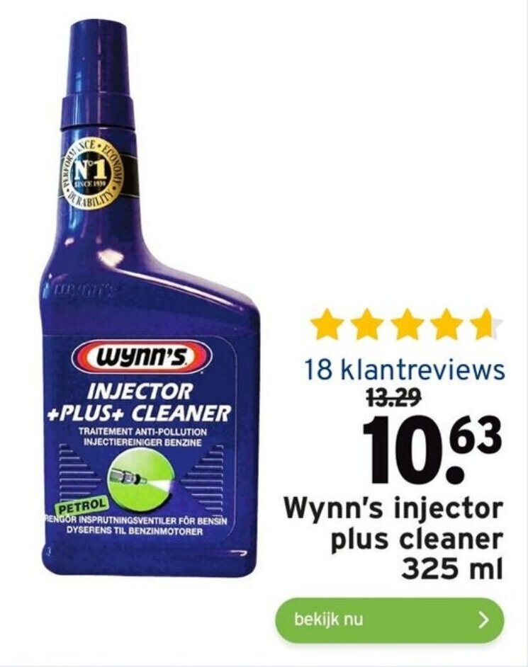 Wynn's injector plus cleaner 325 ml aanbieding bij GAMMA