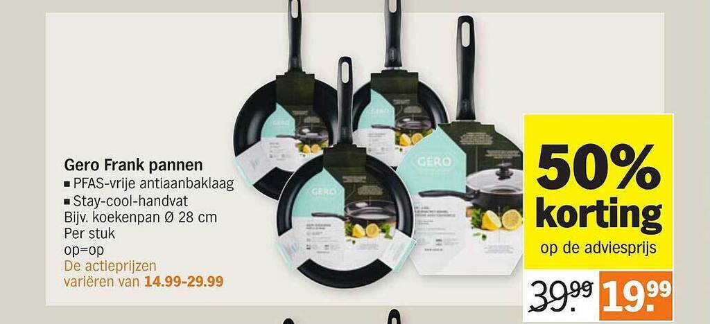 Gero Frank Pannen 50% Korting aanbieding bij Albert Heijn