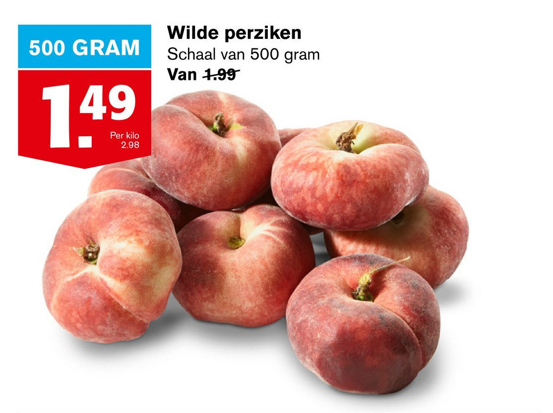 Wilde perziken 500 gram aanbieding bij Hoogvliet