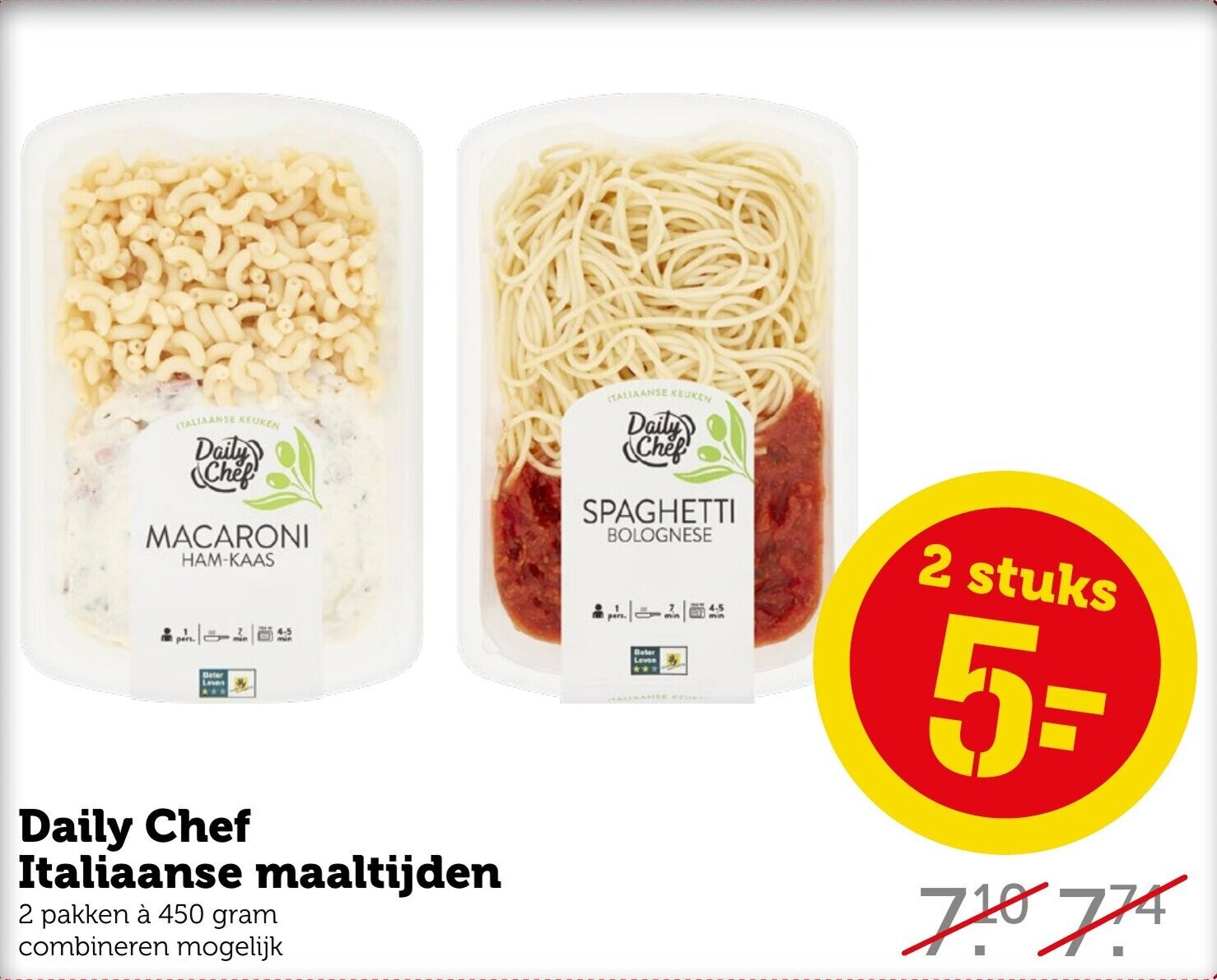 Daily chef italiaanse maaltijden 450 gram aanbieding bij Coop