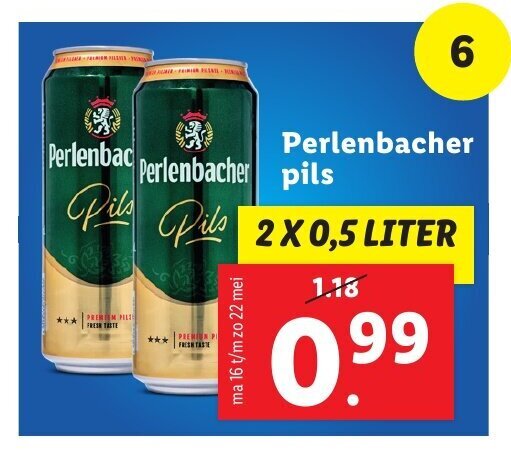 Perlenbacher pils aanbieding bij Lidl