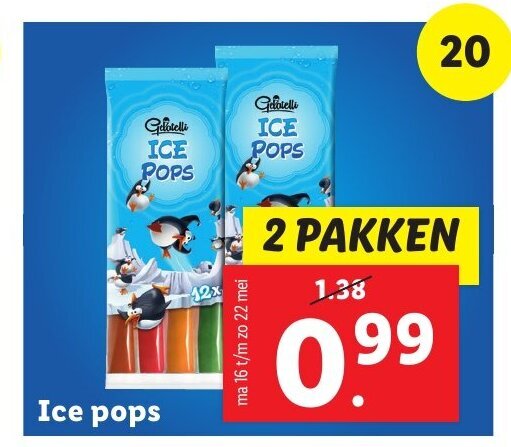 Ice pops aanbieding bij Lidl