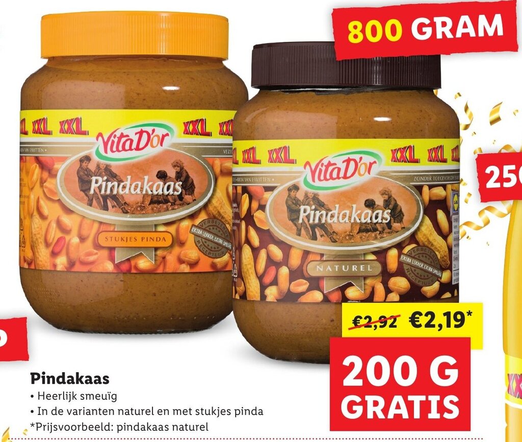 Pindakaas 800g aanbieding bij Lidl