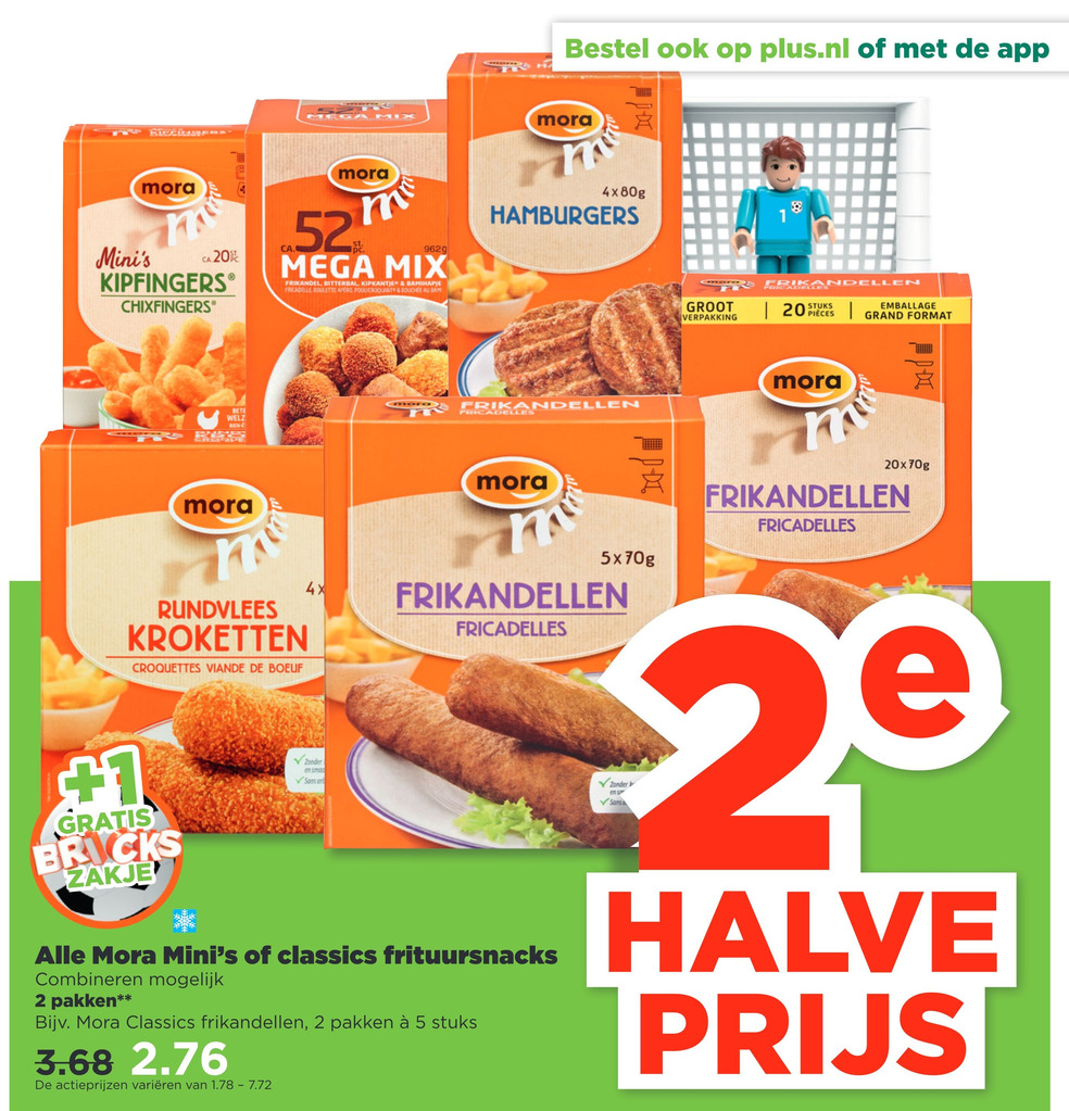 Alle Mora Mini's of classics frituursnacks aanbieding bij PLUS