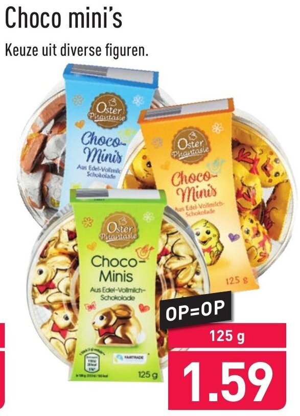 Choco mini's 125g aanbieding bij ALDI