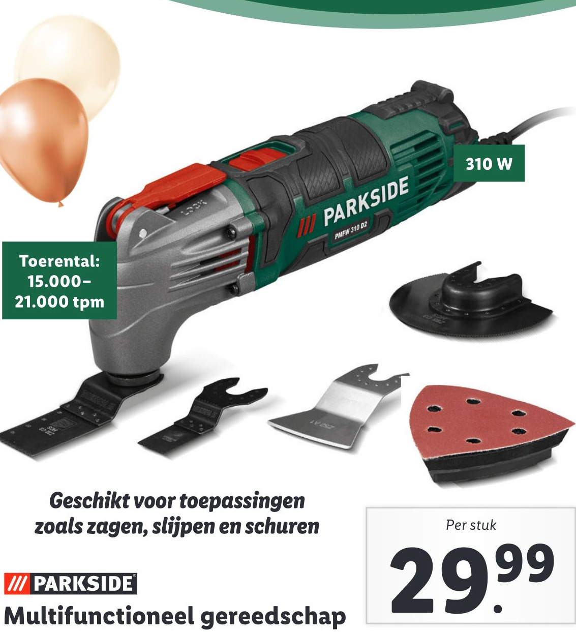 PARKSIDE Multifunctioneel gereedschap III aanbieding bij Lidl