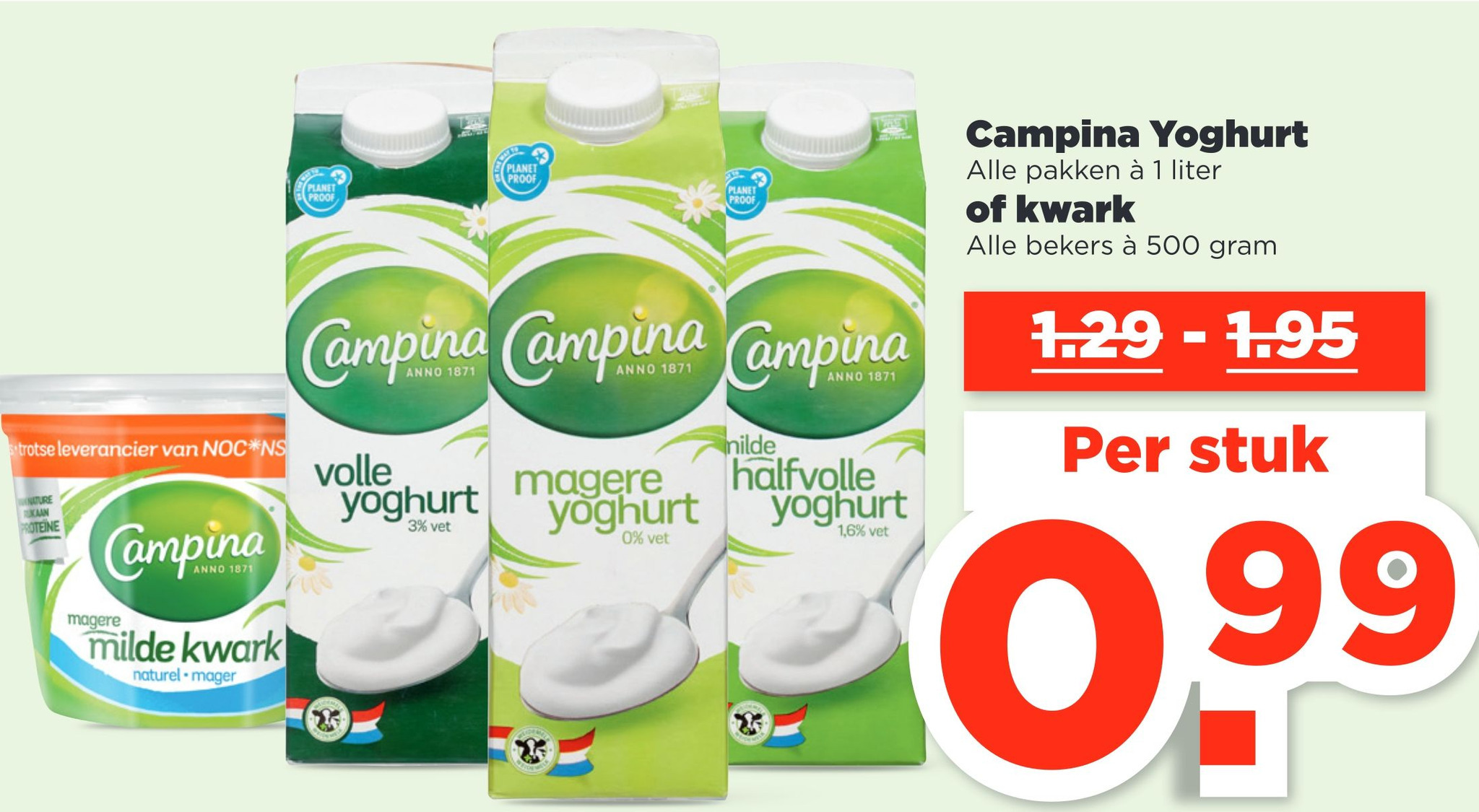 Campina Yoghurt aanbieding bij PLUS