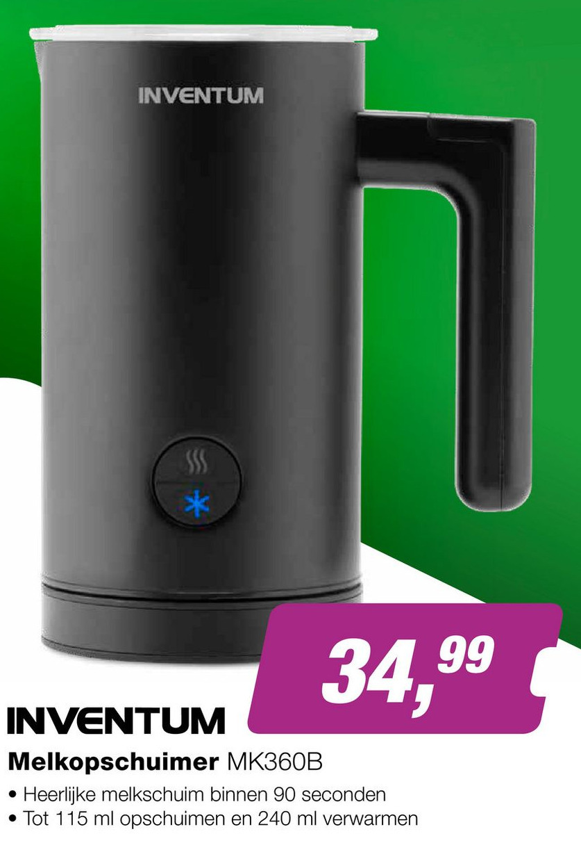 Inventum Melkopschuimer MK360B aanbieding bij EP