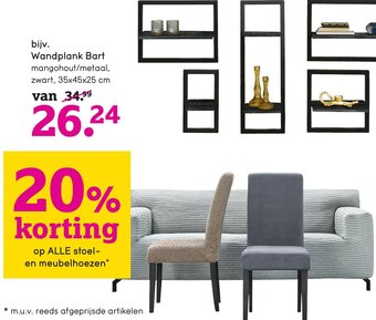 Wandplank Bart 35 x 45 x 25 cm aanbieding bij Leen Bakker