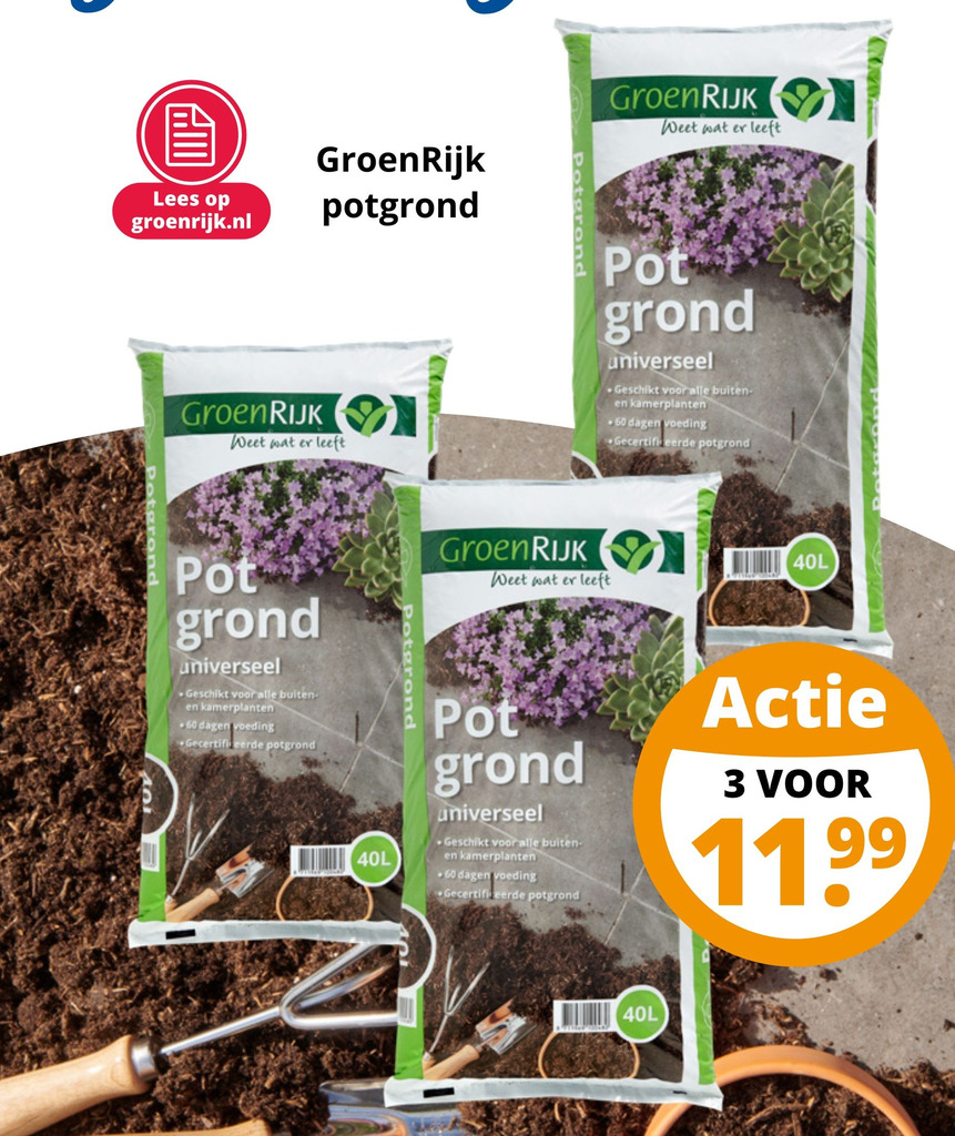 GroenRijk potgrond aanbieding bij GroenRijk