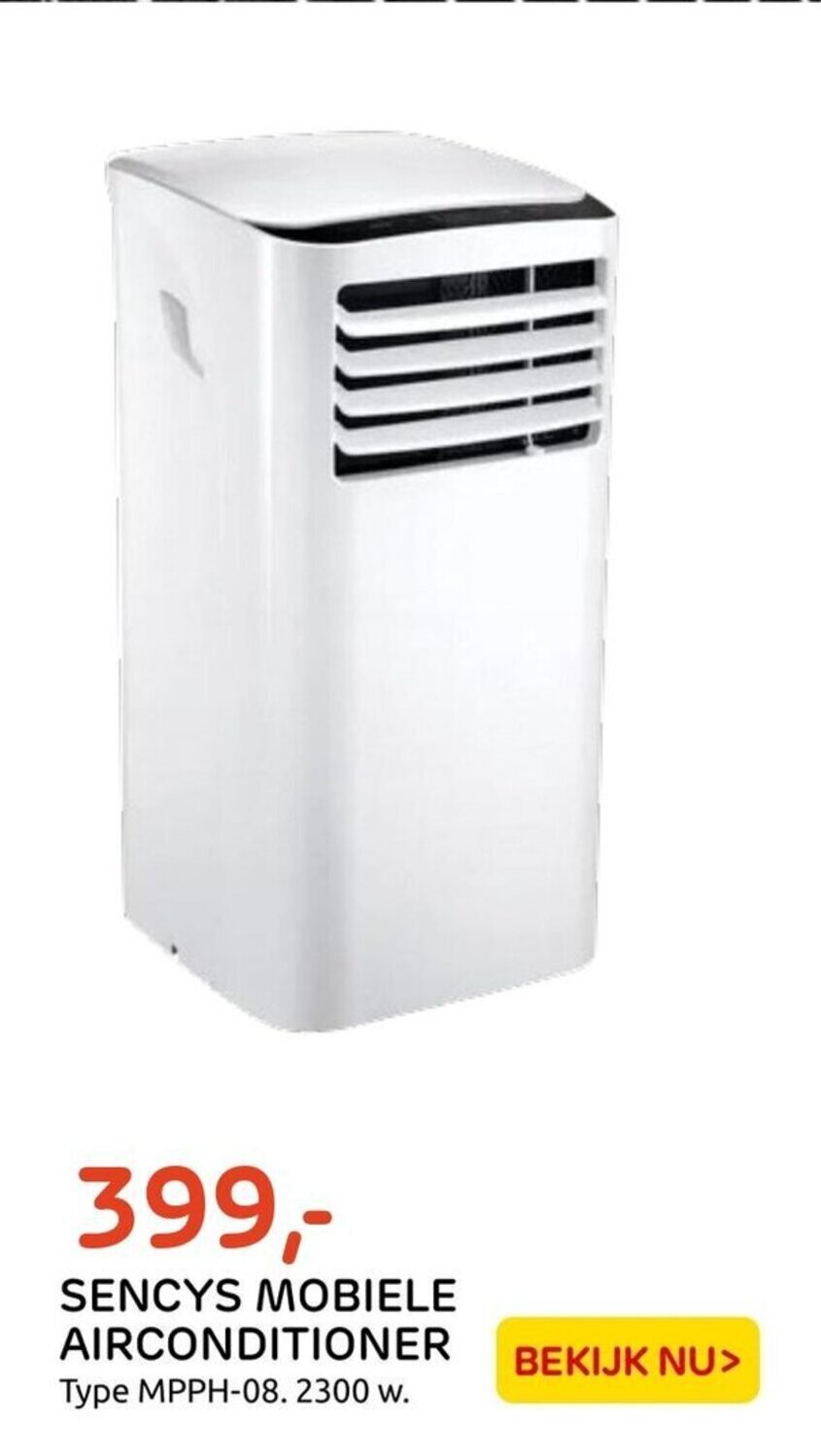 Sencys mobiele airconditioner type MPPH-08. 2300 w aanbieding bij Praxis
