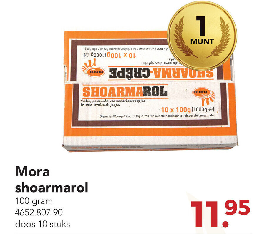 Mora shoarmarol 100g aanbieding bij Zegro
