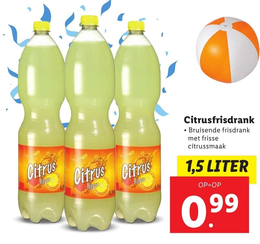 Citrusfrisdrank aanbieding bij Lidl