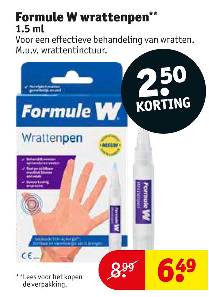 Formule W wrattenpen** aanbieding bij Kruidvat