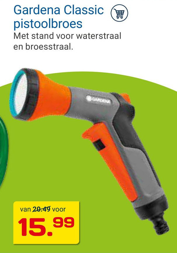 Gardena Classic pistoolbroes aanbieding bij Kluswijs