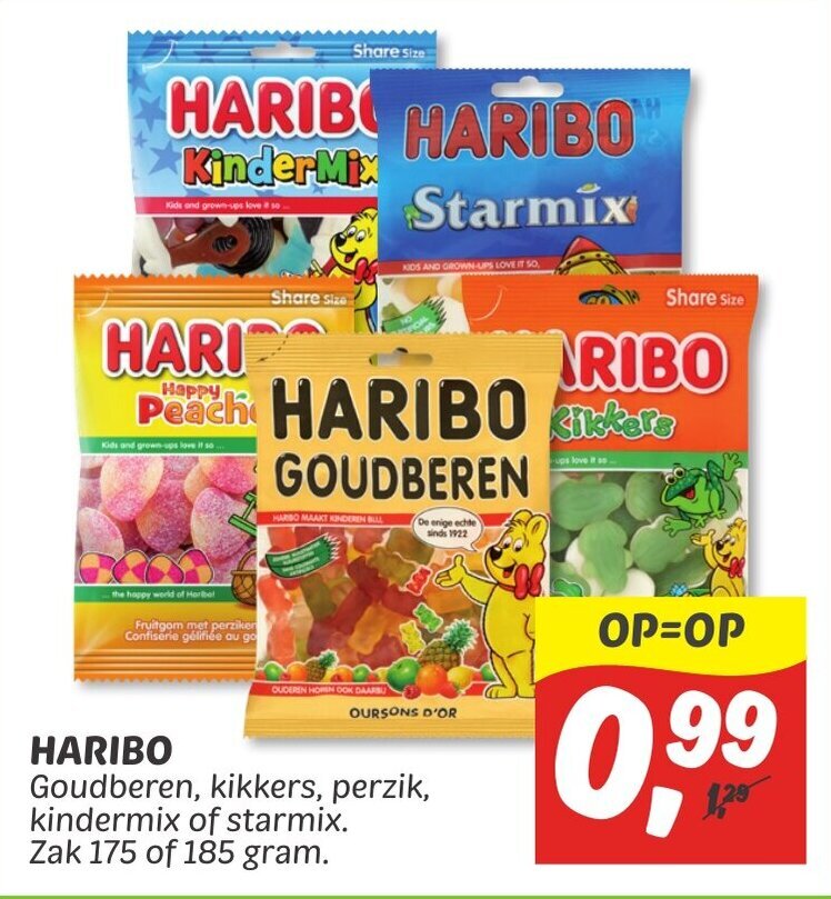 Haribo 175g aanbieding bij Dekamarkt