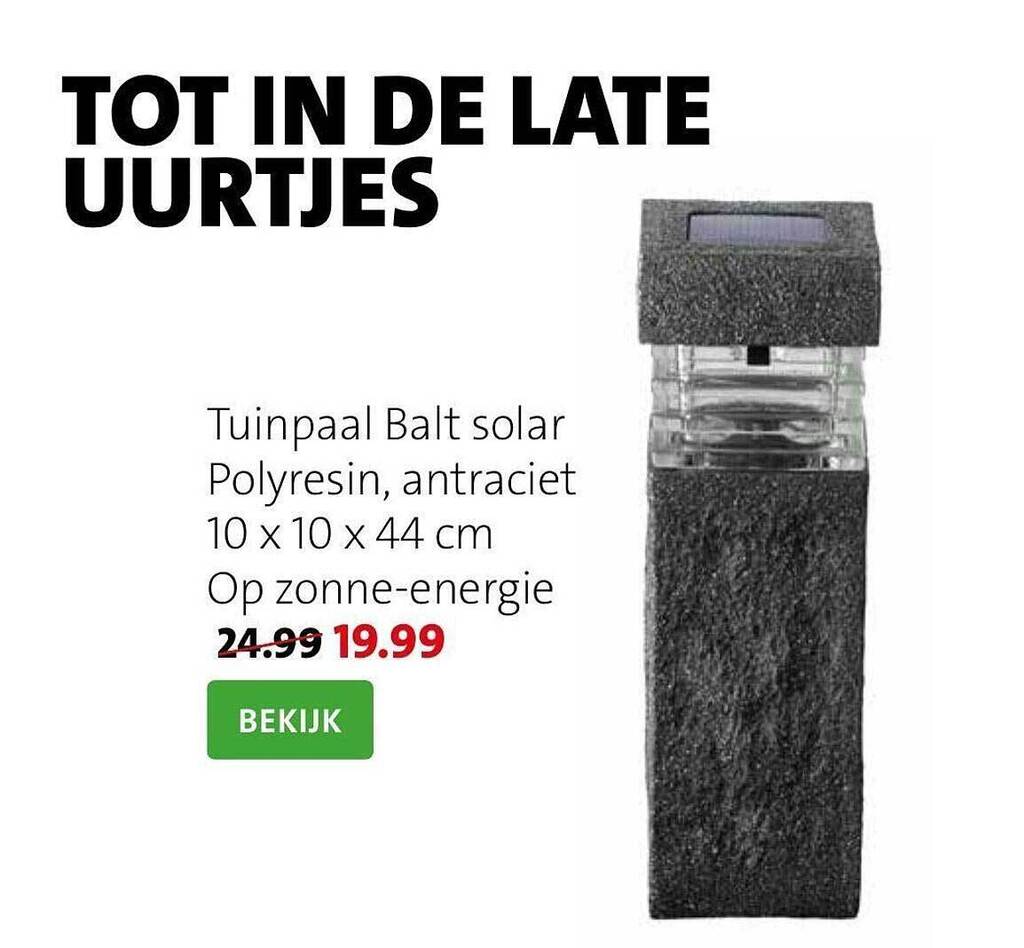 Tuinpaal Balt Solar aanbieding bij Intratuin
