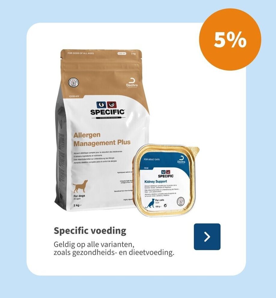 Specific voeding aanbieding bij Medpets.nl